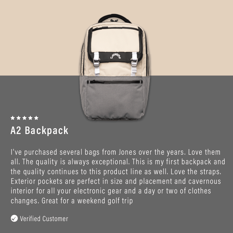 A2 Backpacks – Jones Golf Bags