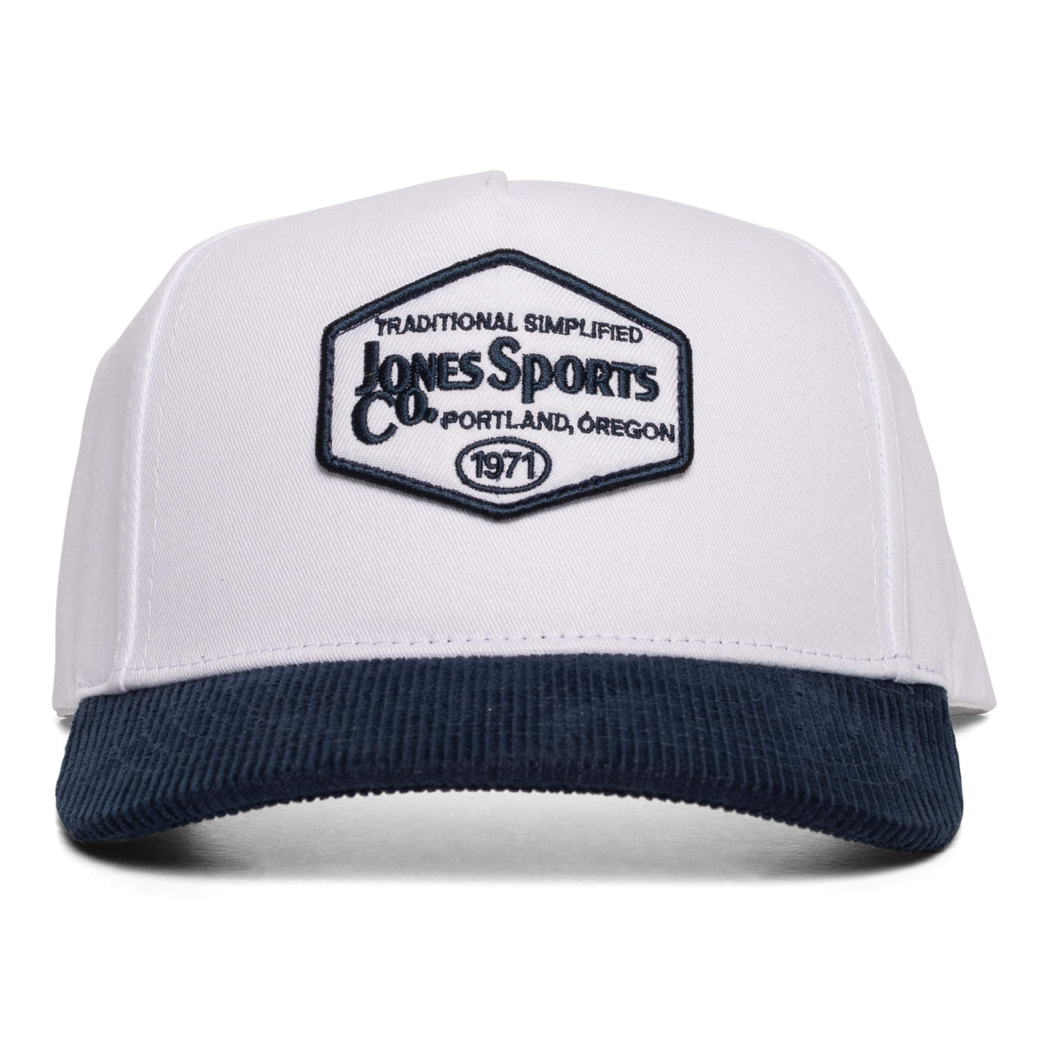 Legacy Snapback JSC Simplified Patch - White/Navy – Jones Golf Bags