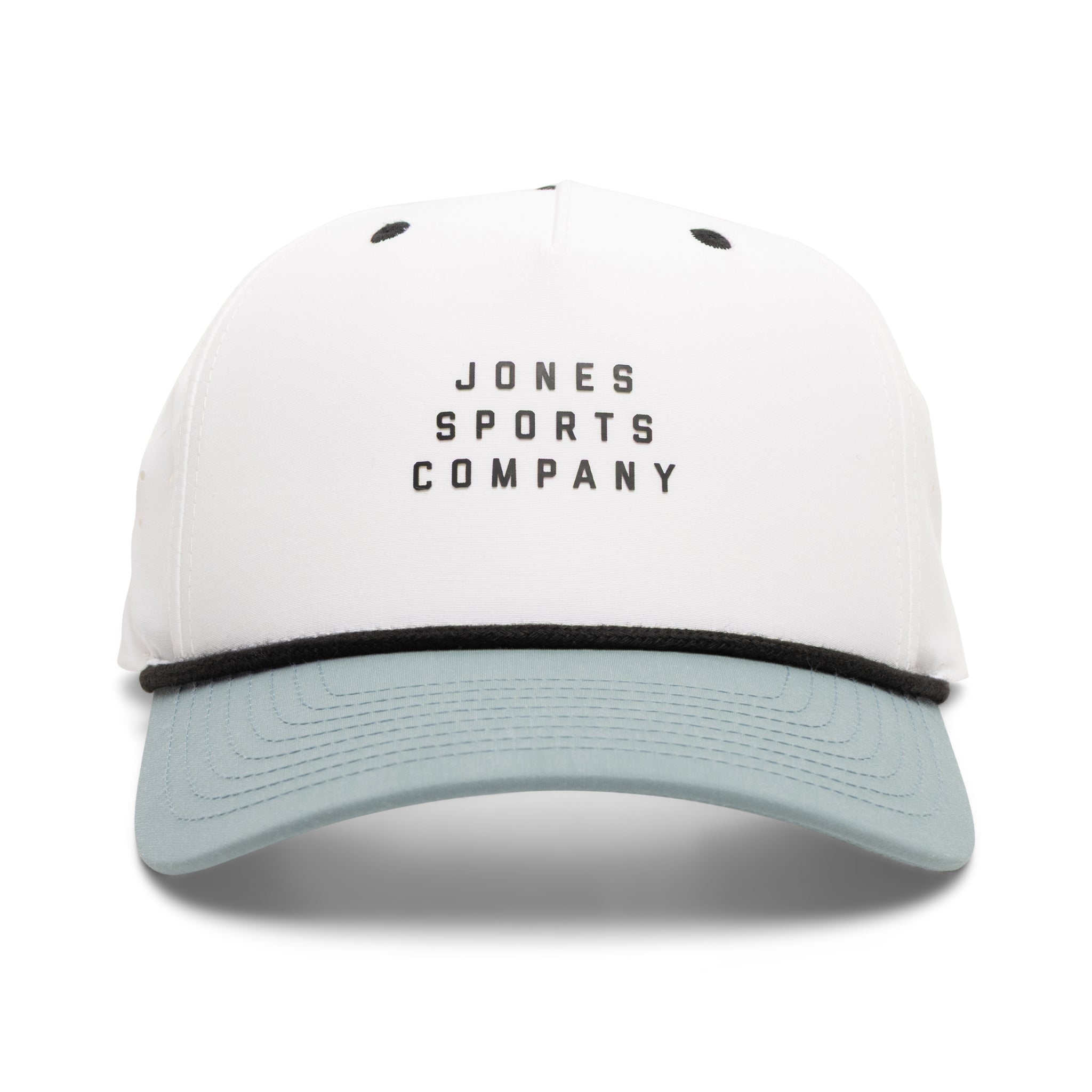 Basic Mark Rope Hat - White/Light Blue – Jones Golf Bags
